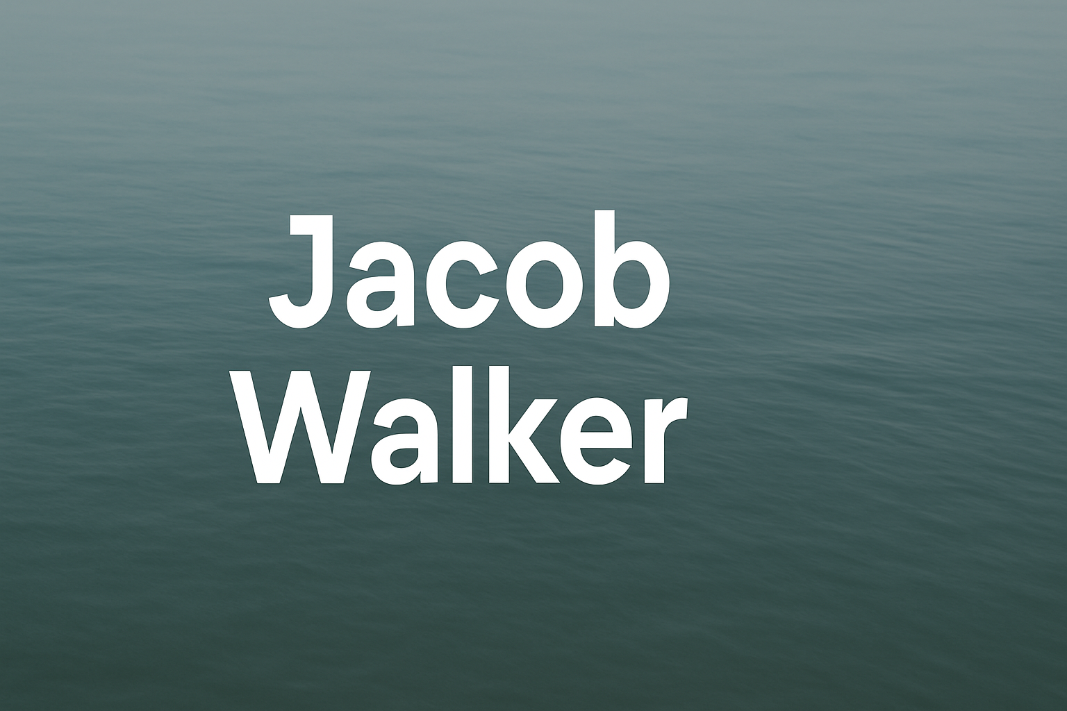 Hello World! | Jacob Walkers Blog
